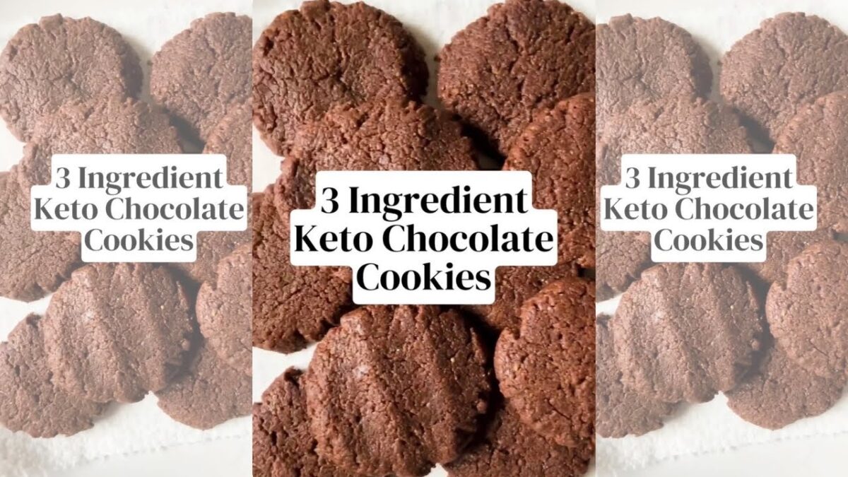 3 Ingredient Keto Chocolate Cookies - Low Carb Dessert Recipe - Cool ...
